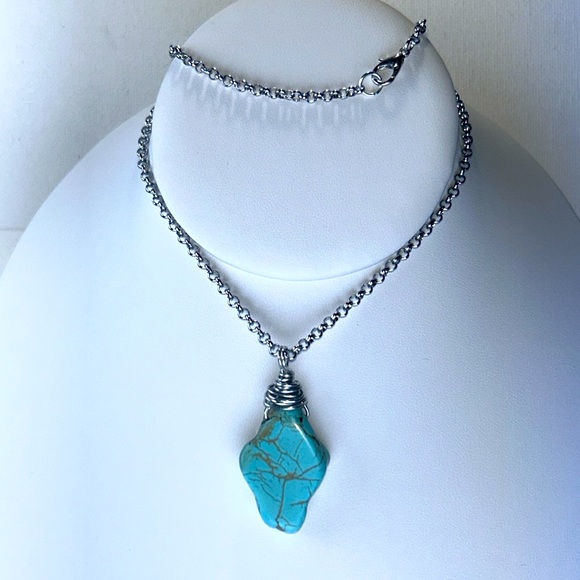Artisan Handmade | Jewelry | Handmade Genuine Turquoise Nugget Necklace ...